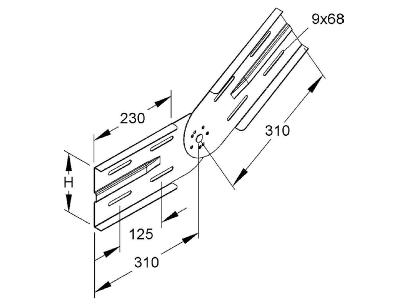 eibmarkt.com - Length- and angle joint for cable tray WSGV 150