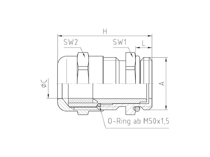 eibmarkt.com - Cable gland / core connector M25 50.625 M/EMV