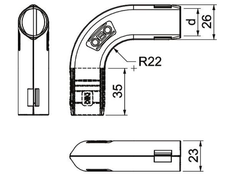 eibmarkt.com - Bend for installation tubes 3000 BMS M20 LGR