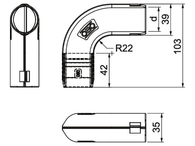 eibmarkt.com - Bend for installation tubes 3000 BMS M32 RW