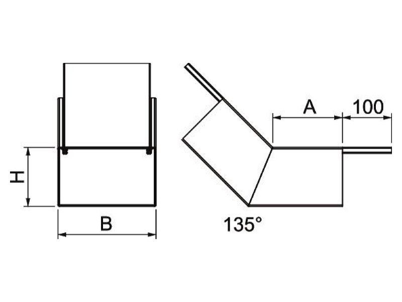 eibmarkt.com - Flat bend for fire-resistant duct PLM BR 1220 FS