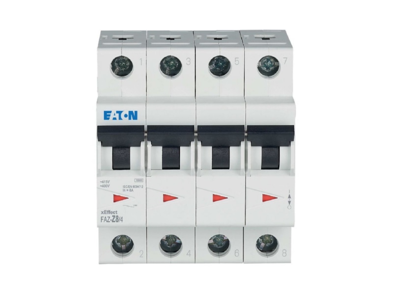eibmarkt.com - Miniature circuit breaker 4-p Z8A - Circuit breaker 8A ...